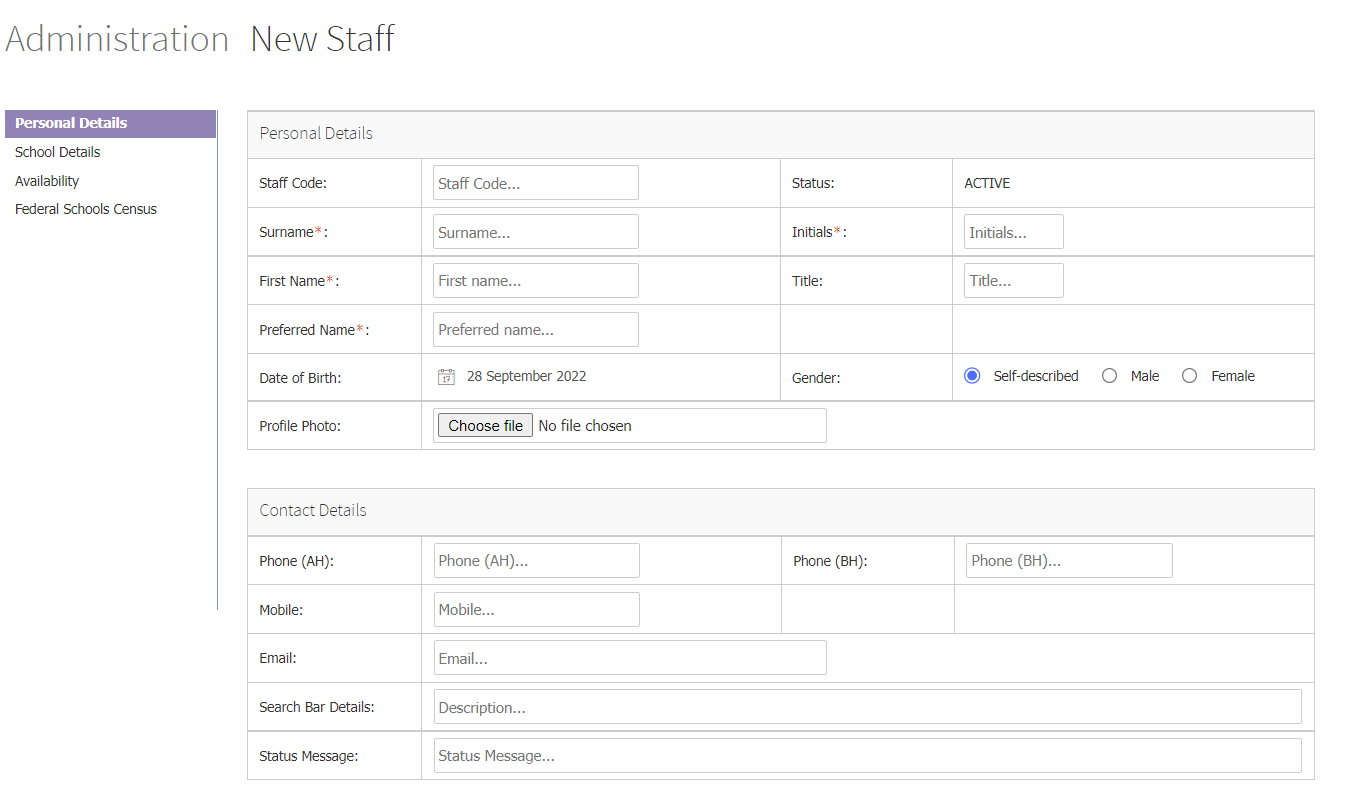 How to manually add and modify student, contact and staff information